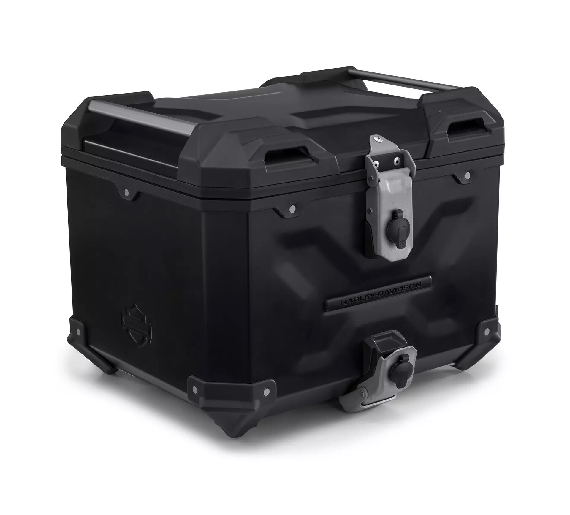 Original Aluminium Topcase schwarz eloxiert | Harley-Davidson